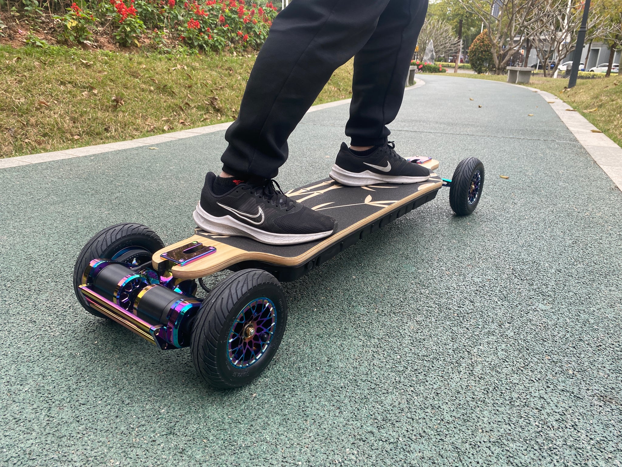 Ownboard Bamboo ZEUS Pro - All Terrain Electric Skateboard with Dual ...