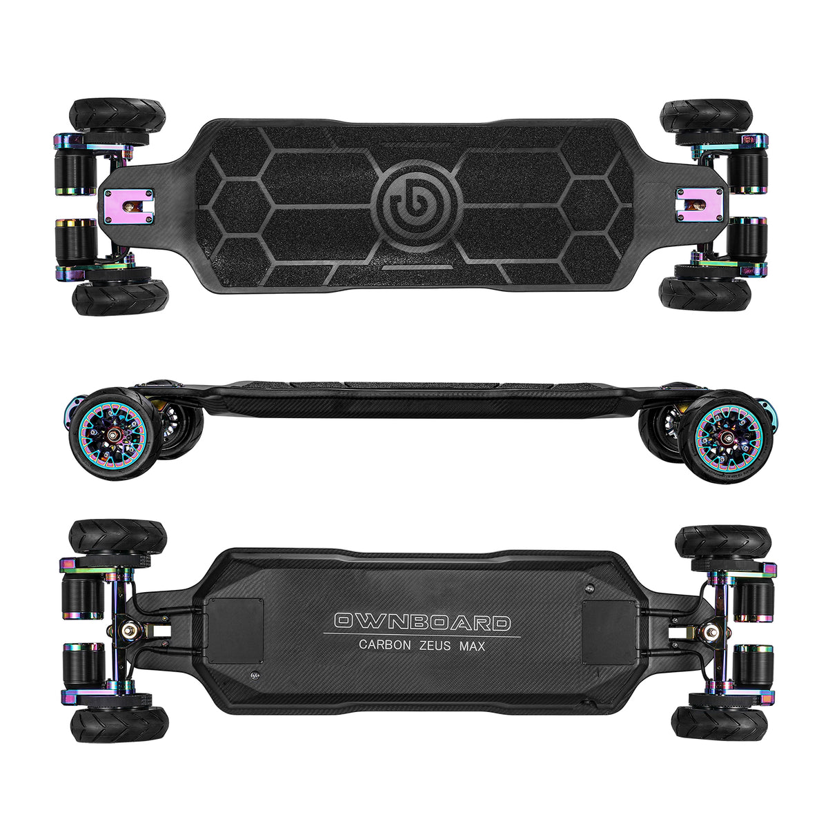 Ownboard Carbon ZEUS Max AWD - All Terrain Electric Skateboard with ...